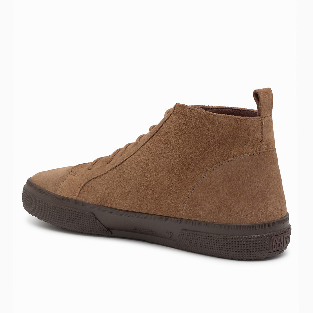 ZAPATILLA ALTA DE SERRAJE "BEAT BOOT TAUPE" - BEATERS SHOES