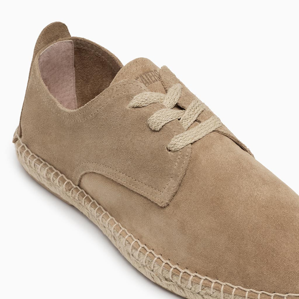 JUTE AND SPLIT LEATHER SHOE "BEAT ESPADRILLE SAND" - BEATERS SHOES